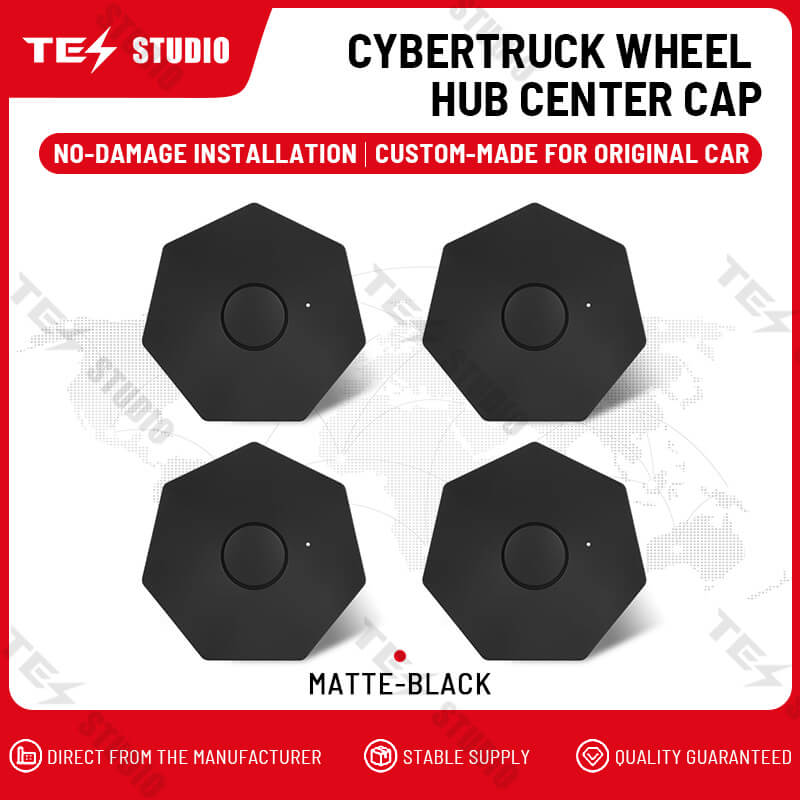 Tesstudio Center Hub Caps for Tesla Cybertruck (Set of 4) - 20" Wheel