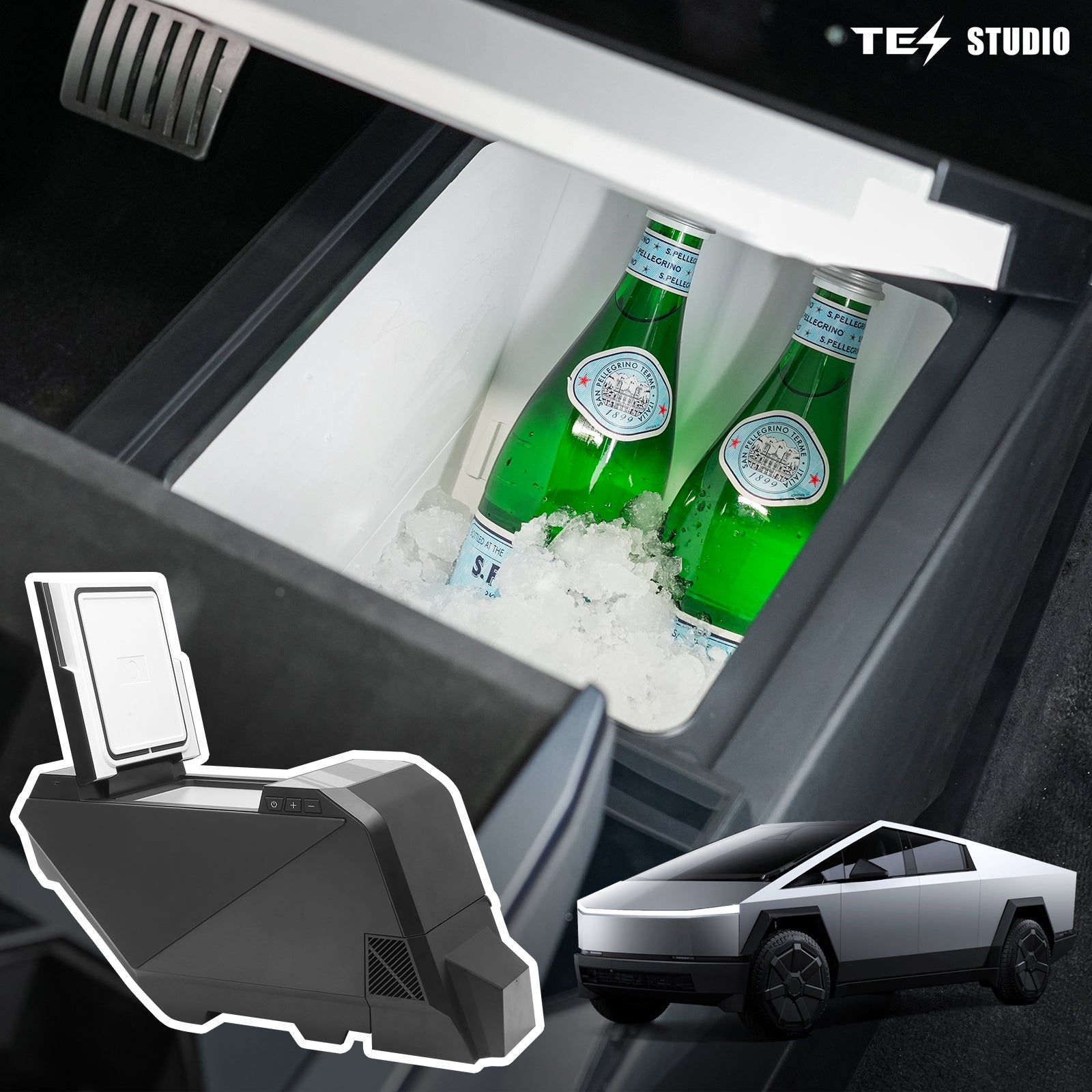 Tesla Cybertruck Cooler Cybertruck Fridge 18L Center Console Floor Ref