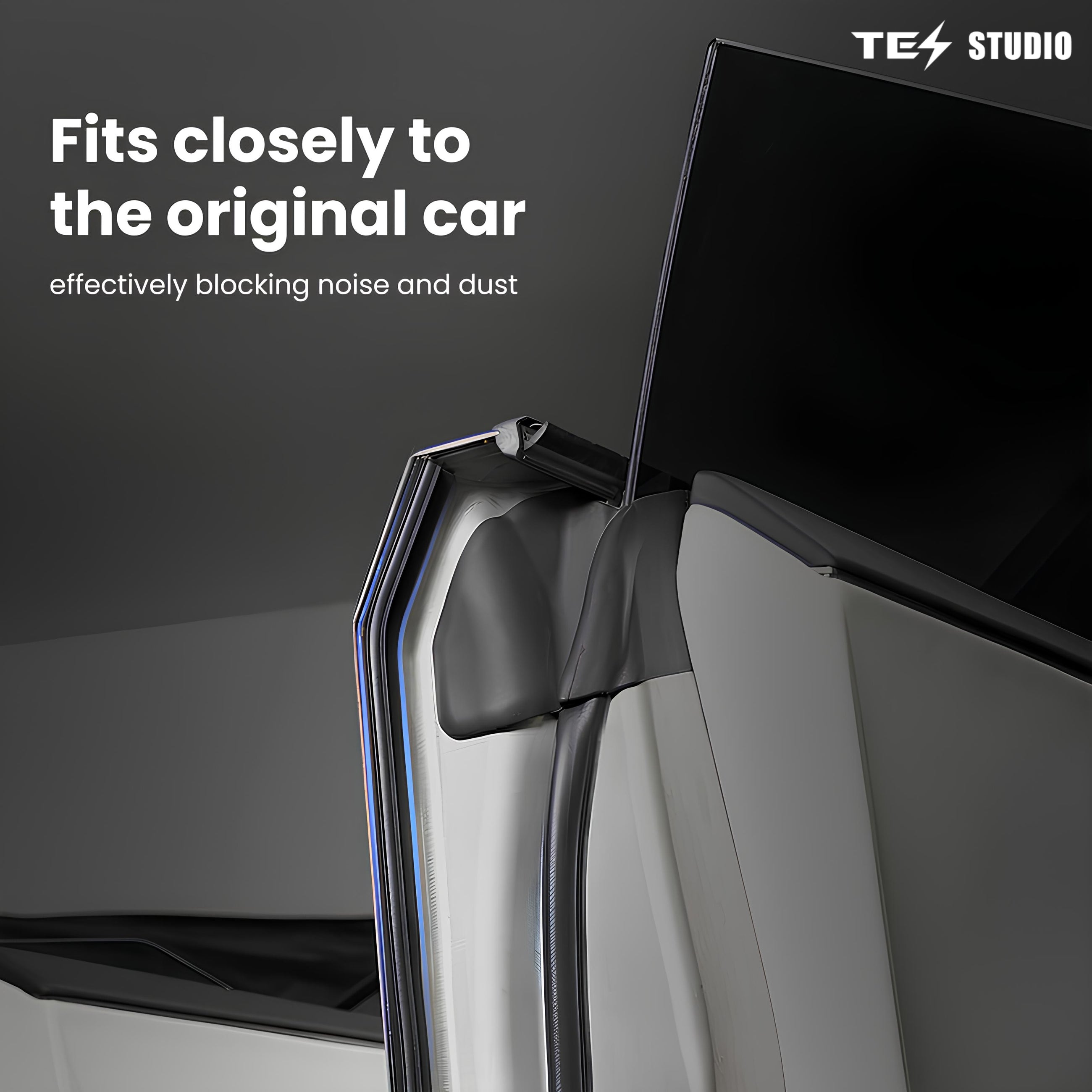 Tesla Cybertruck Door Seal | Soundproof Rubber Kit | Tesstudio