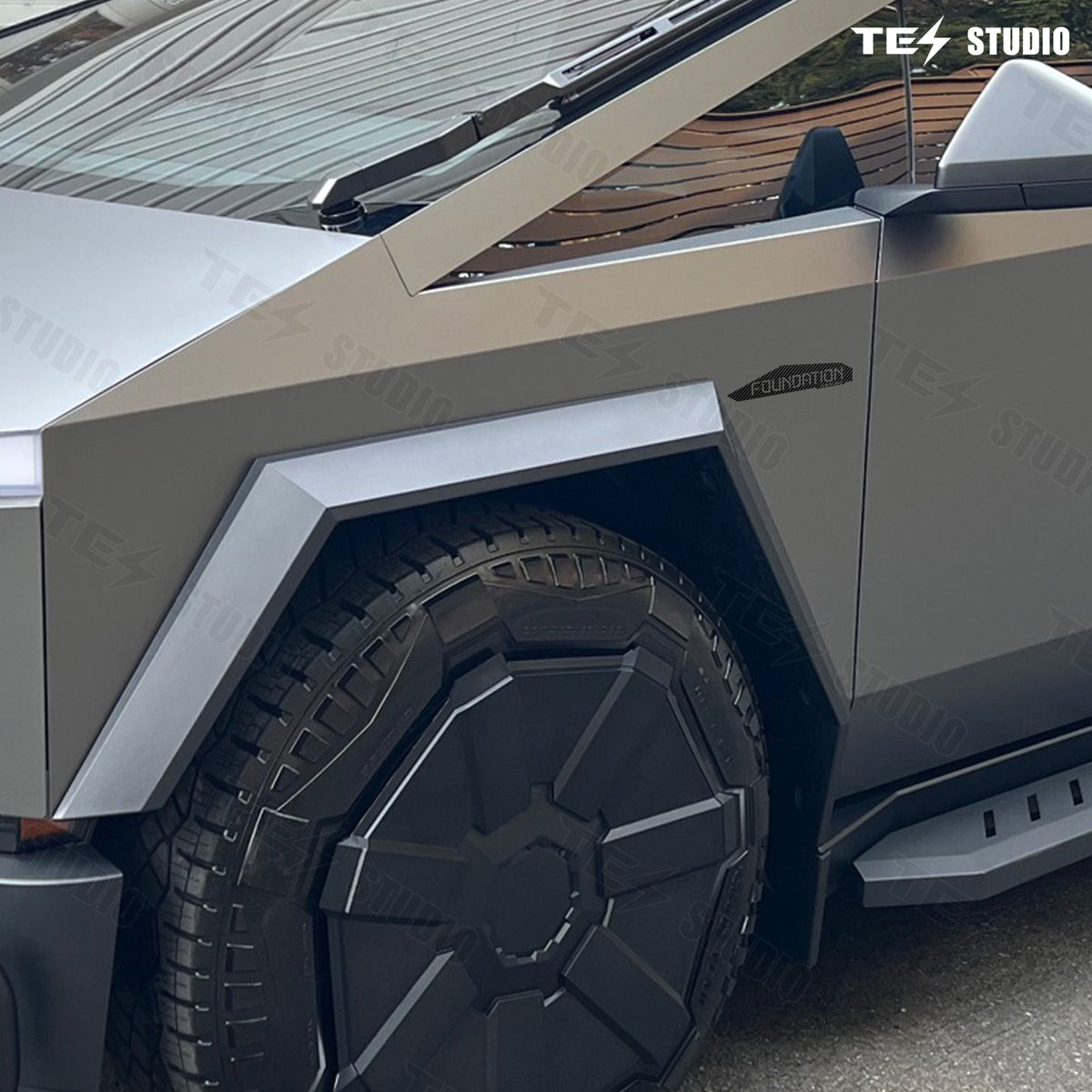 Tesla Cybertruck Foundation Series Fender Tailgate Decal Tesla Stickers ...