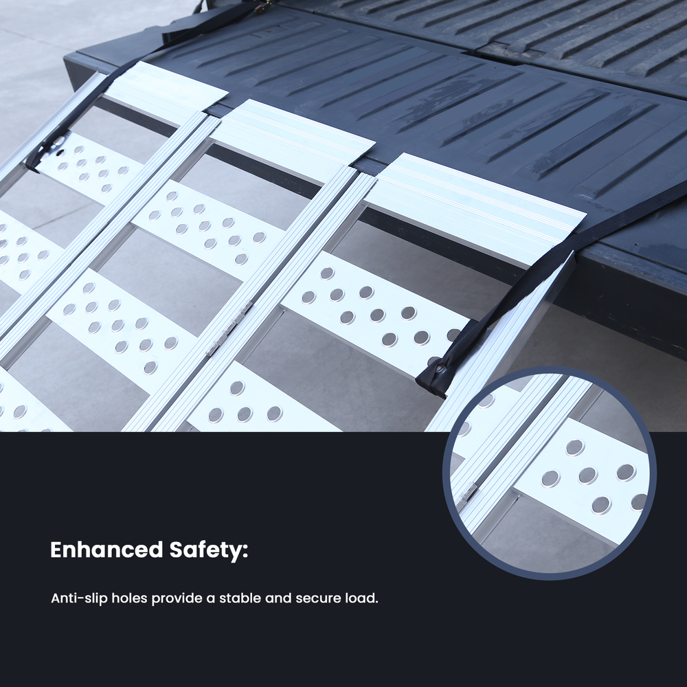 Aluminum Tri-Fold Loading Ramps for Tesla Cybertruck | Portable Heavy-Duty