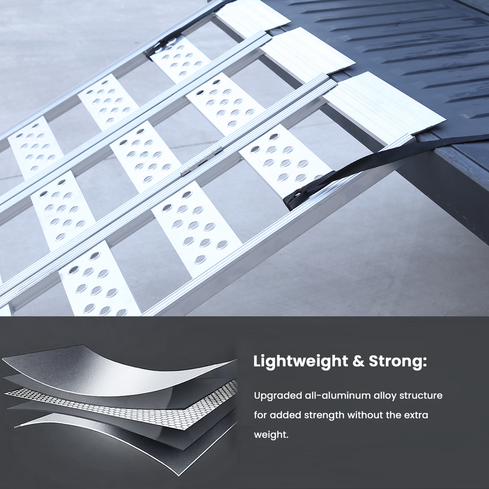 Aluminum Tri-Fold Loading Ramps for Tesla Cybertruck | Portable Heavy-Duty