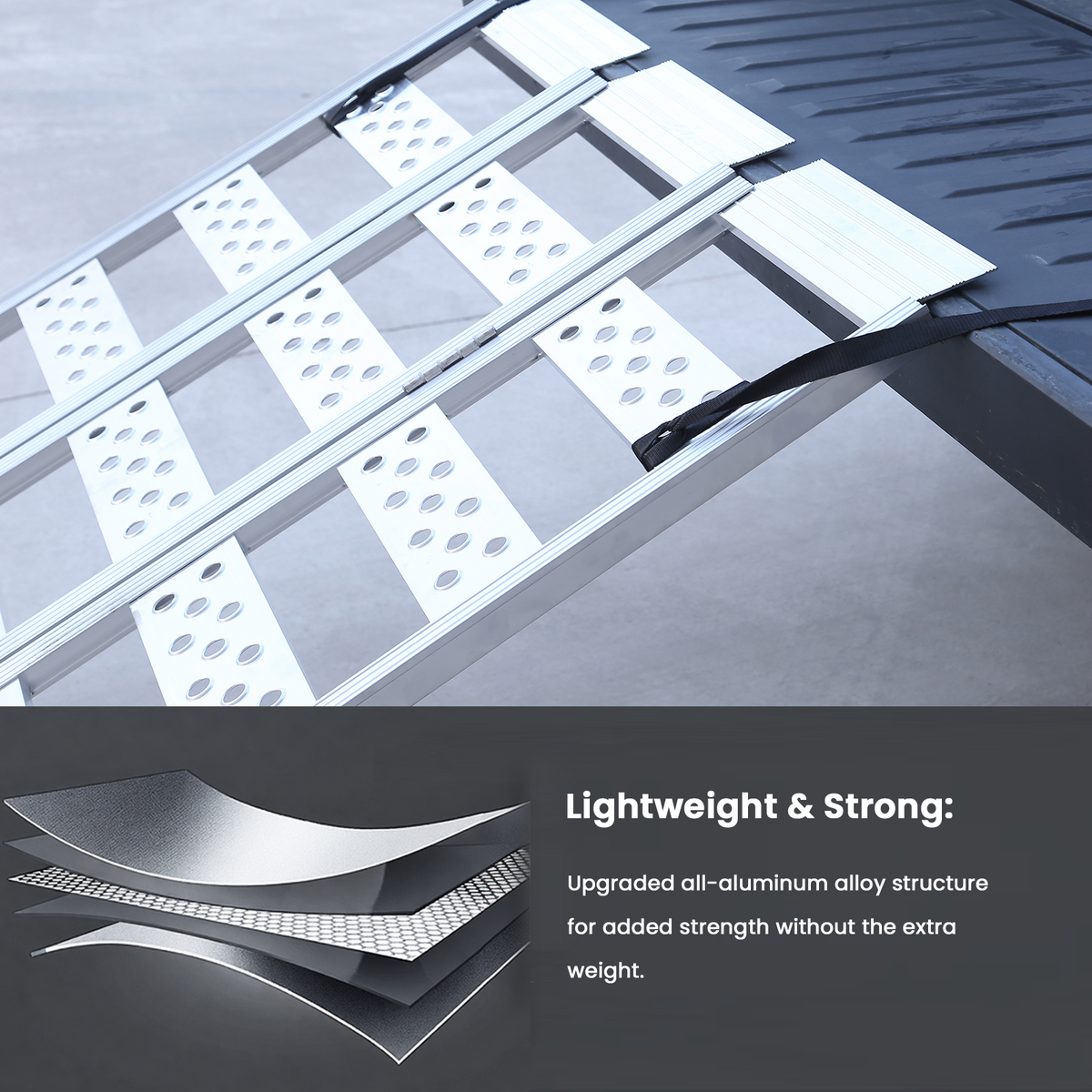 Aluminum Tri-Fold Loading Ramps for Tesla Cybertruck | Portable Heavy-Duty