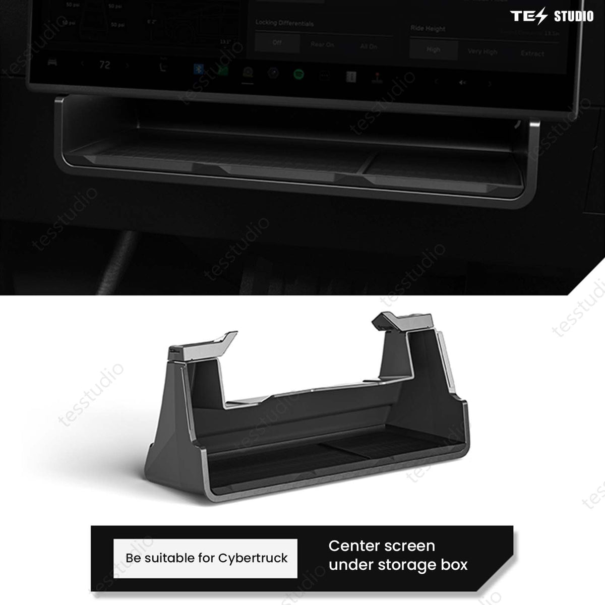 Tesla Cybertruck Under Screen Storage Organizer Storage Boxes Under ...