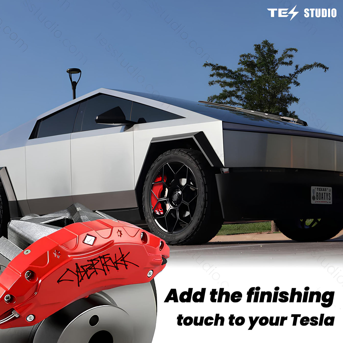 Tesla Cybertruck Accessories Brake Caliper Cover Red & Yellow Options ...