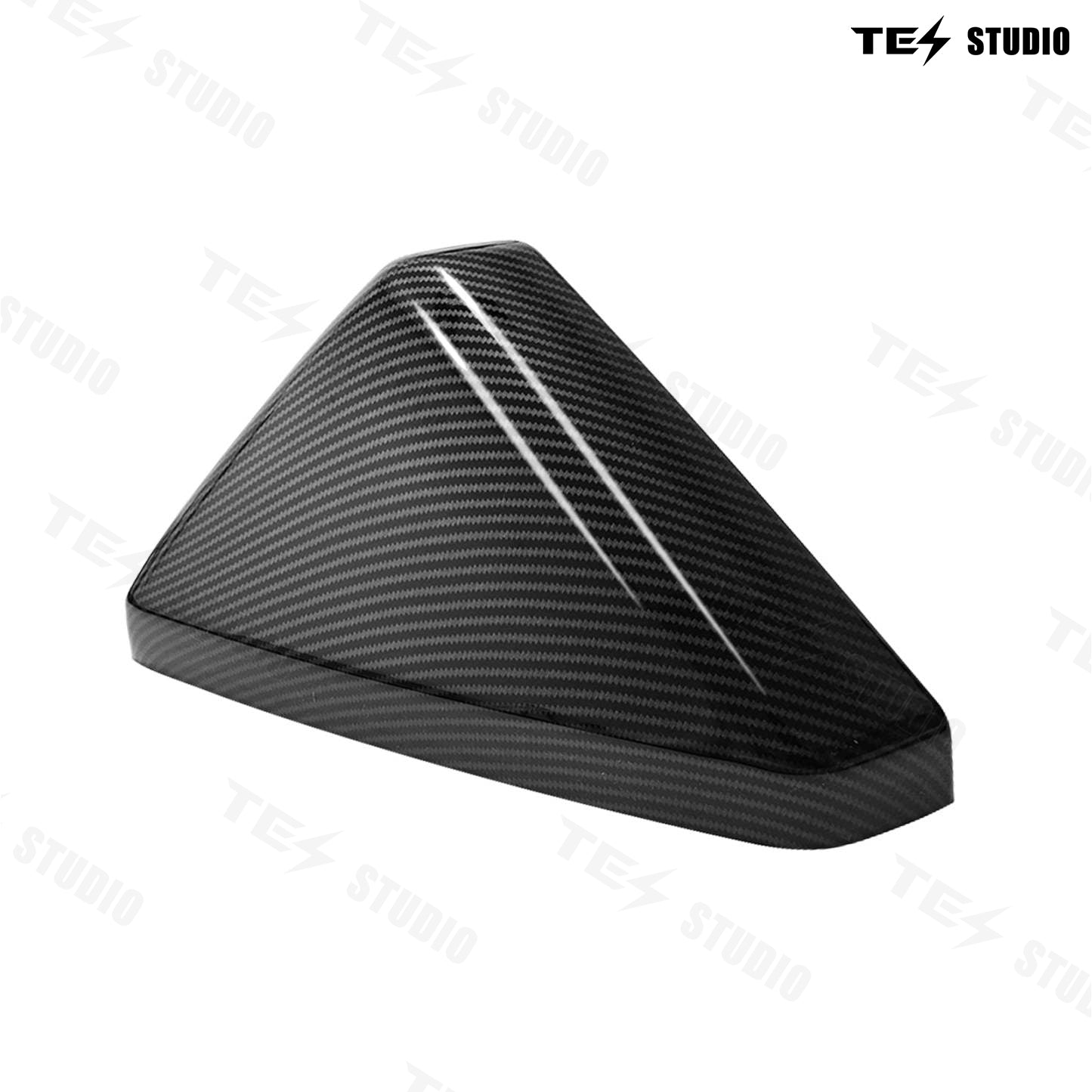 Tesstudio ABS Carbon Fiber Texture Side Mirror Caps (Set of 2) For Tes