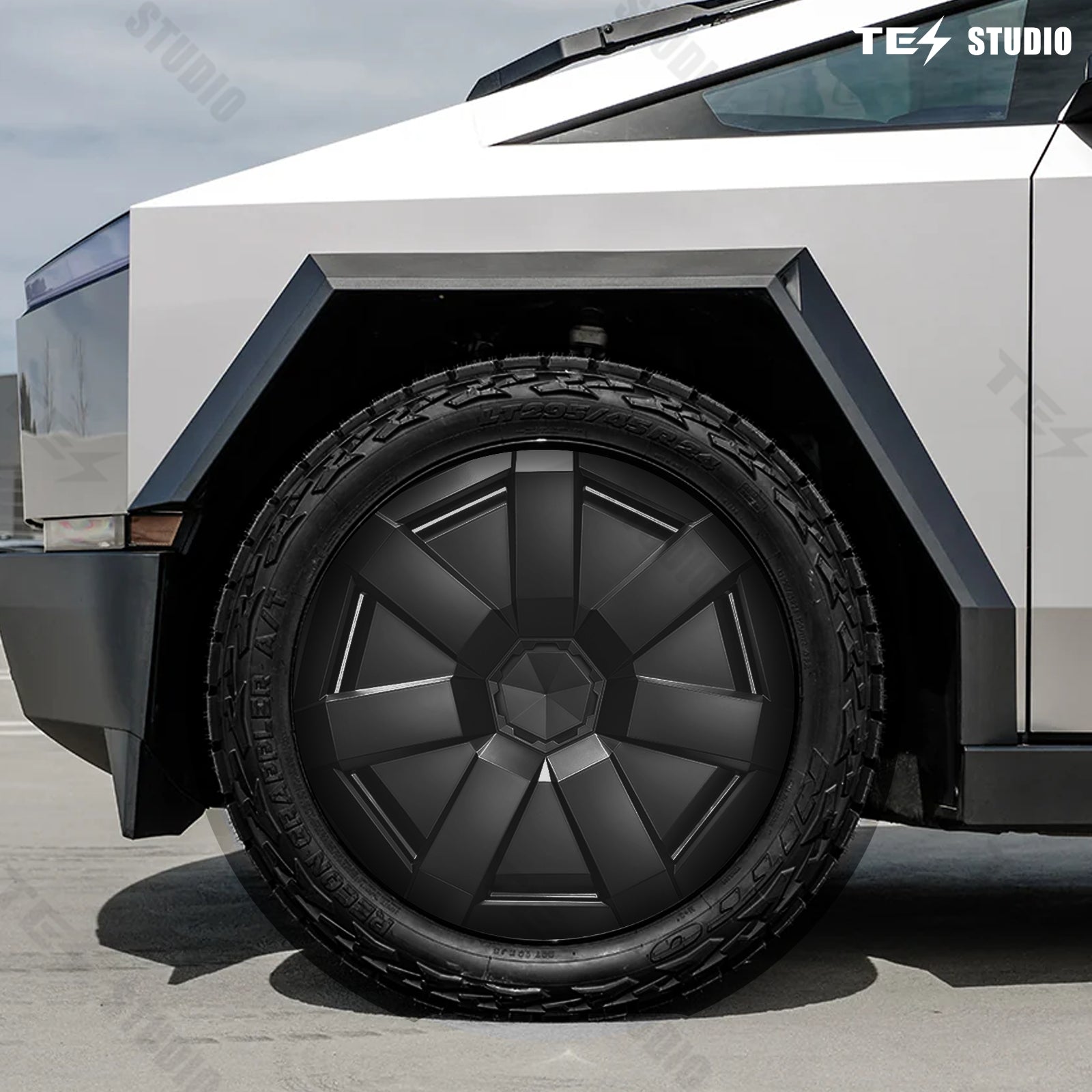 Original Matte Black Wheel Covers for Tesla Cybertruck | Set of 4