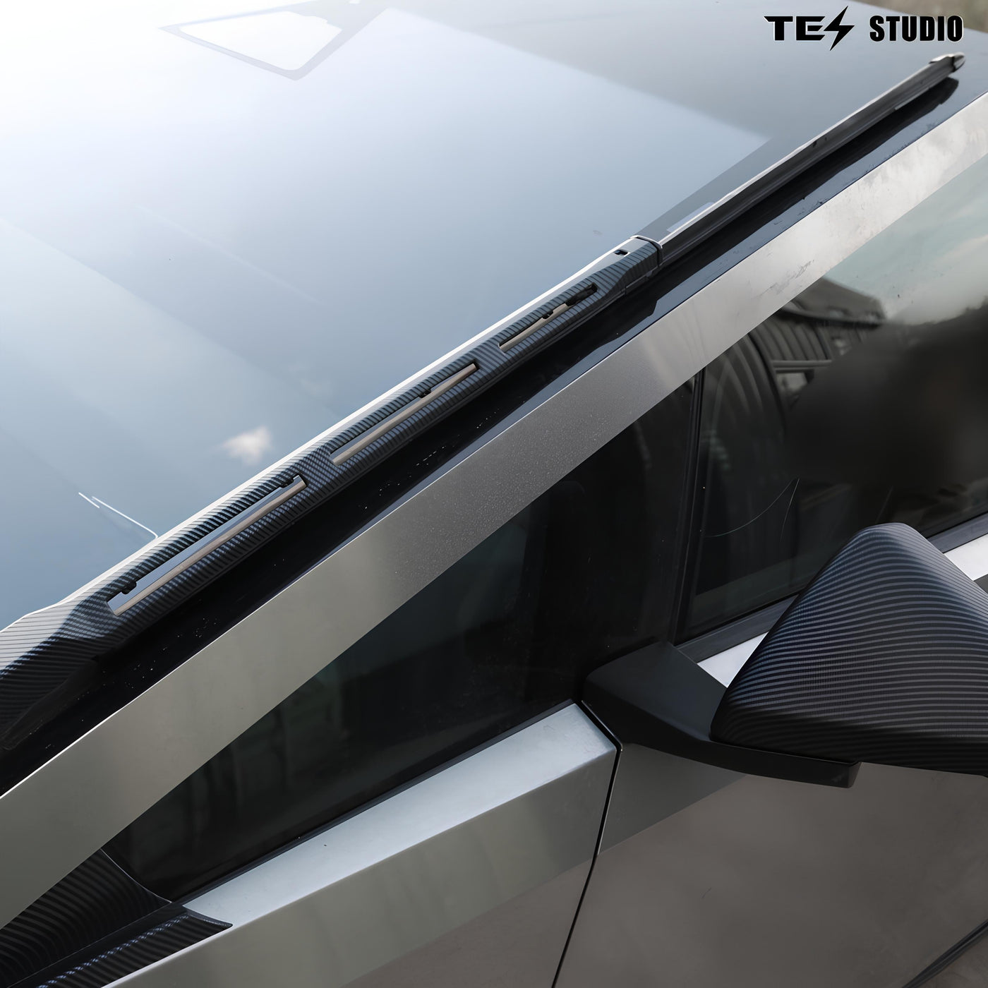 Cybertruck Windshield Wiper Blade Covers – Carbon Fiber Pattern ABS by ...