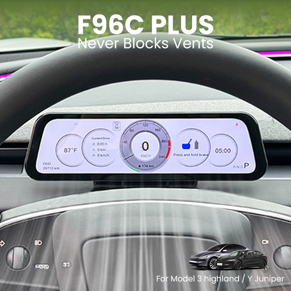 Tesla Model 3/Y F96C CarPlay Screen Dashboard Touchscreen Display Model ...