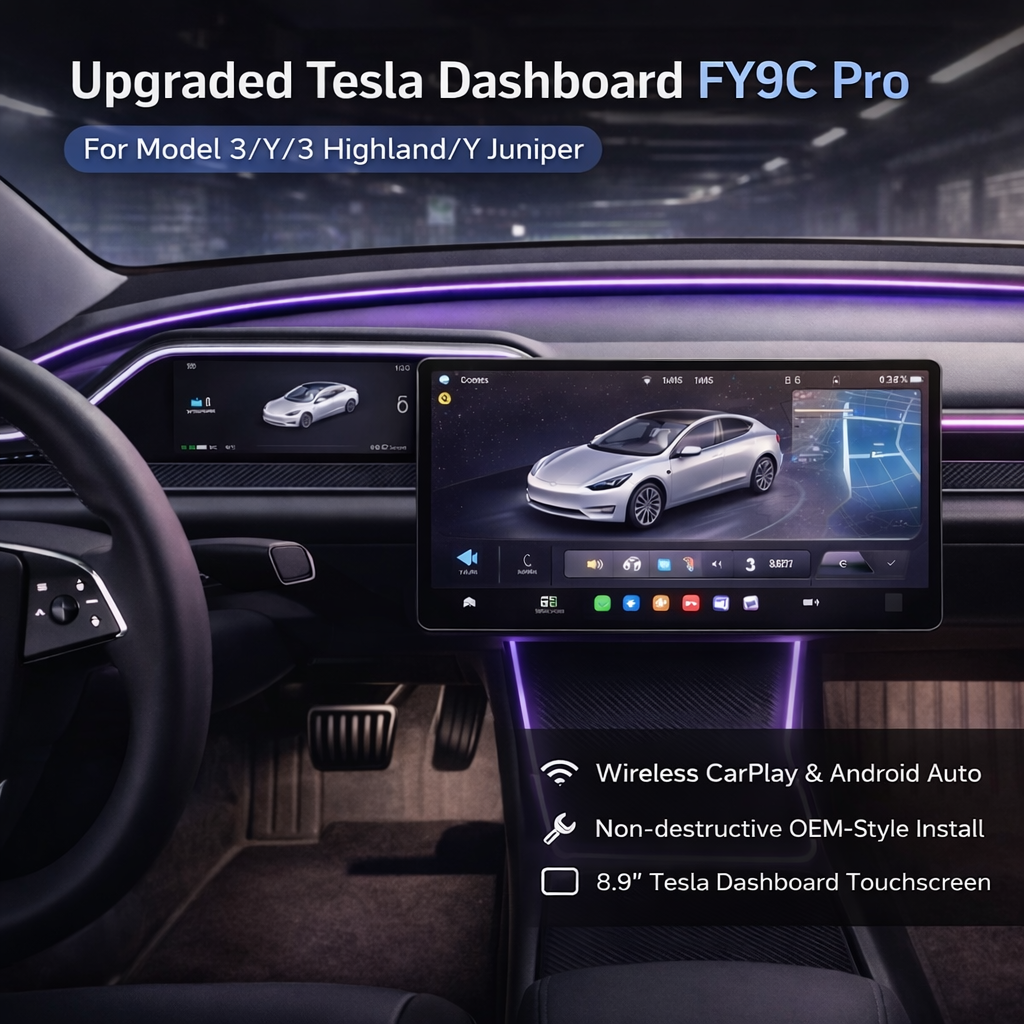 Upgraded Tesla Dashboard FY9C Pro for model 3/Y/3 highland/YJuniper