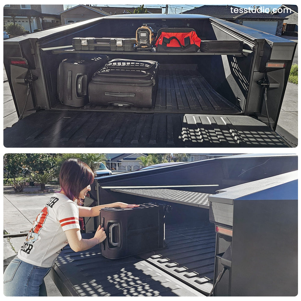 Tesla Cybertruck Vault Cargo Divider Truck Accessories Molle Trunk Bed ...